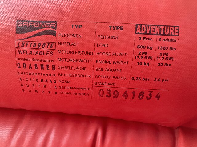 Grabner Adventure - Aufblasbares Kanu